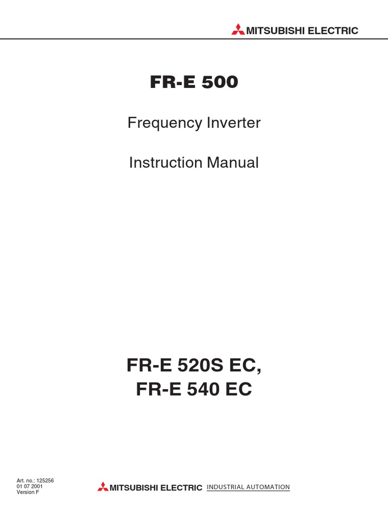 Mitsubishi E500 Series Technical Manual European | PDF | Electric Motor | Inductor