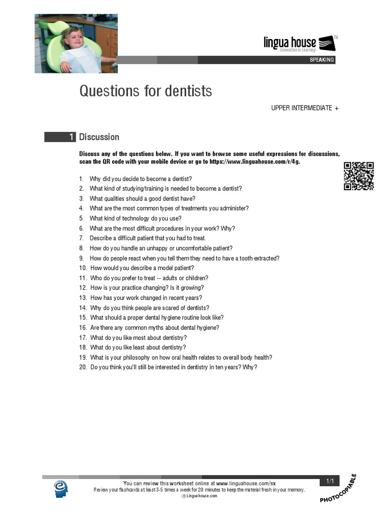 Questions For Dentists | PDF | Dentistry | Health Care