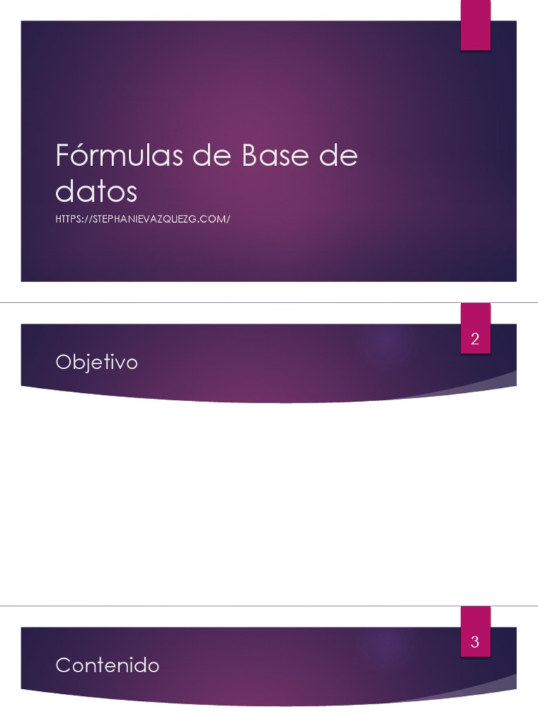 2 Fórmulas de Base de Datos | Descargar gratis PDF | Microsoft Excel | Bases de datos