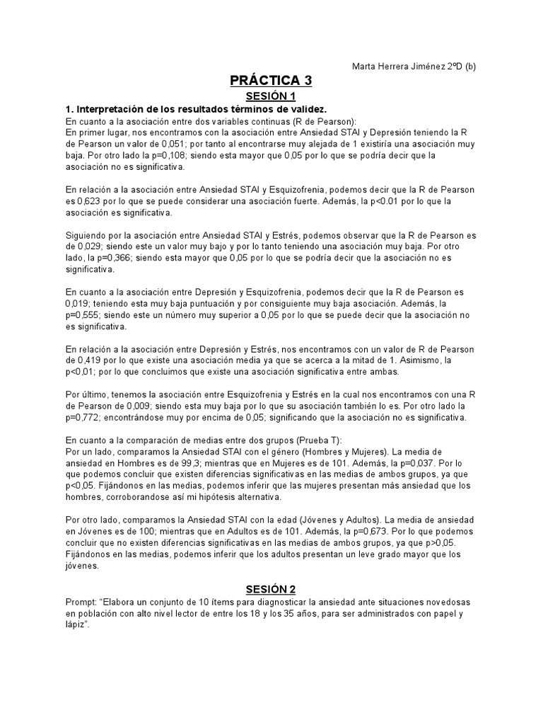 Informe Final PrÃ¡Ctica 3 | PDF | Pensamiento | Evaluación