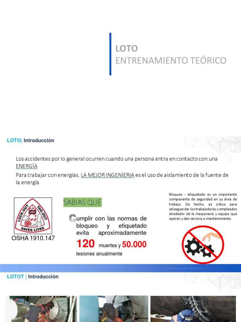 Procedimiento LOTO para Seguridad Laboral | PDF | Ingenieria Eléctrica