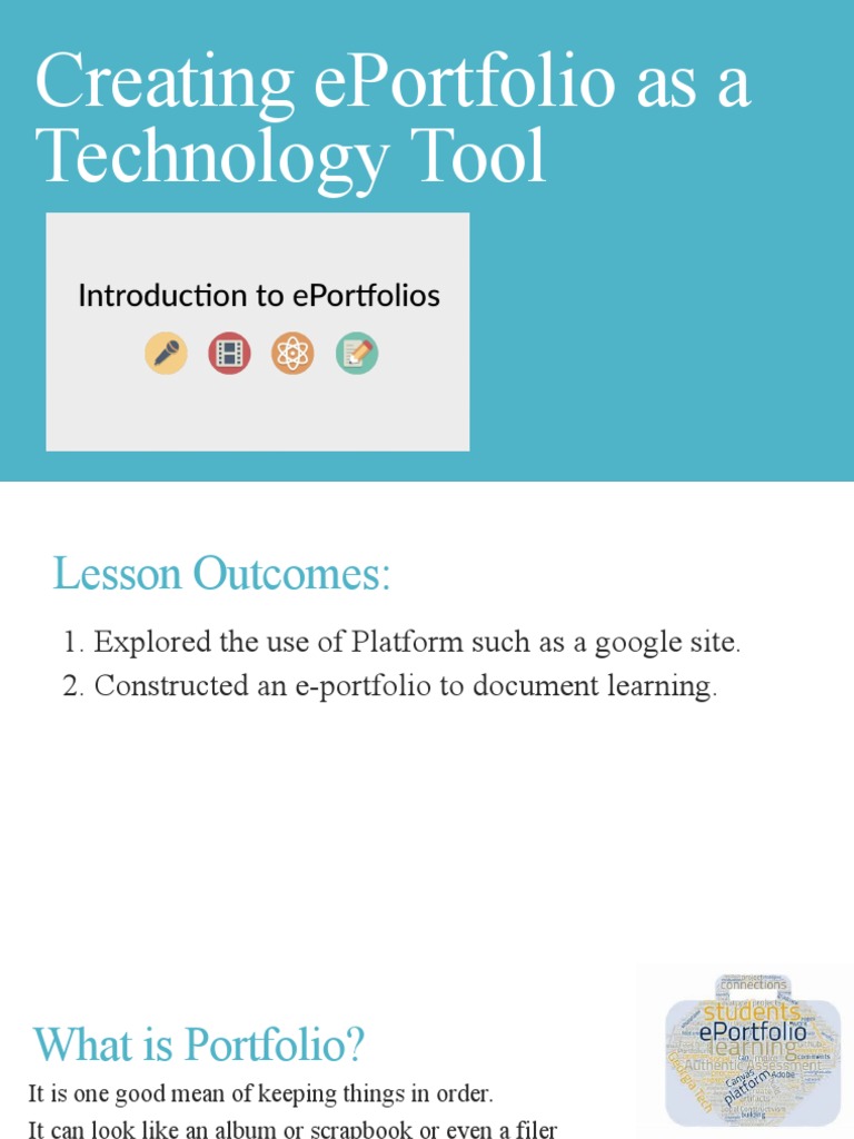 ePortfolio Creation & Digital Literacy | PDF | Educational Technology ...