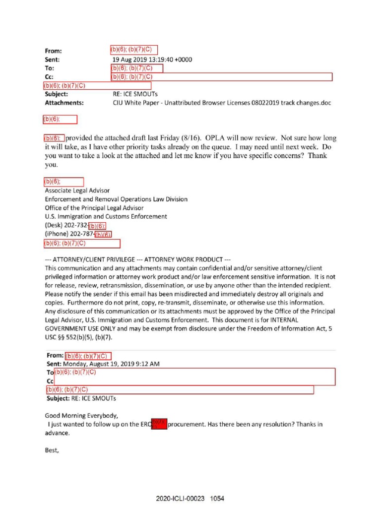 ICE August 2020 Production Brennan Center DHS FOIA Social Media ...