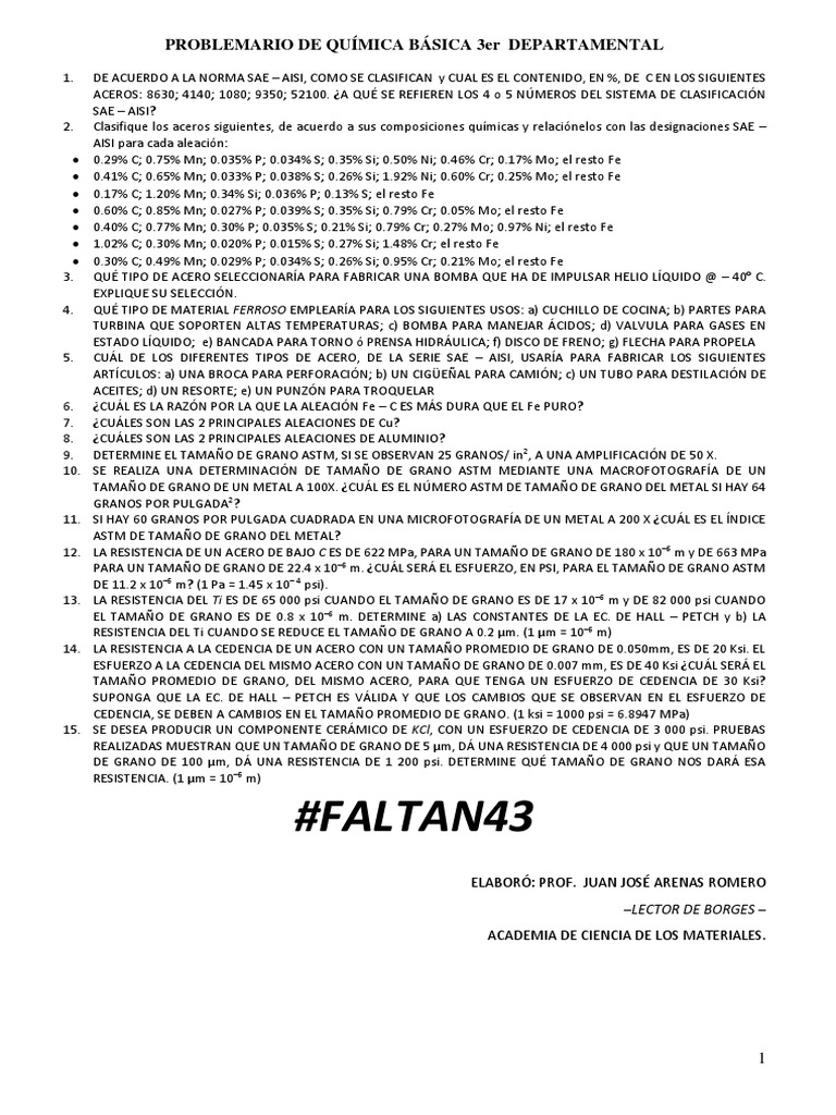 1er PROBLEMARIO 3er DEP - MAYO'22 | PDF | Rieles | Acero