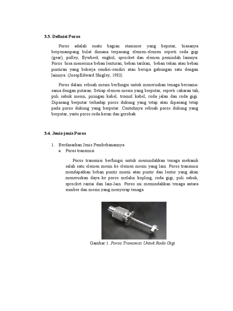 Materi Poros 1 | PDF