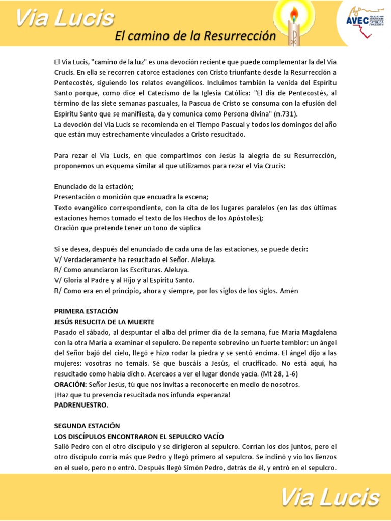 Via Lucis | PDF | La resurrección de Jesús | orador del Señor