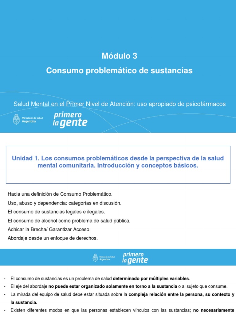 M3. Consumo Problemático de Sustancias | PDF | La dependencia de sustancias | Alcoholismo