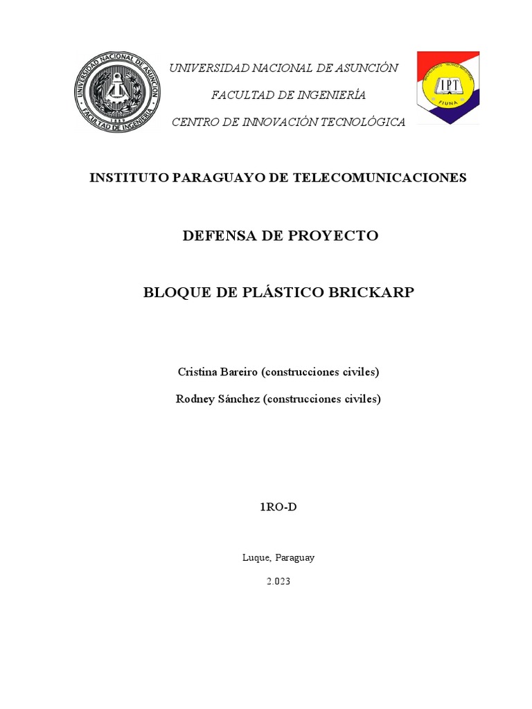 Bloque de Plástico Brickarp: Innovación en Construcción | PDF | El ...