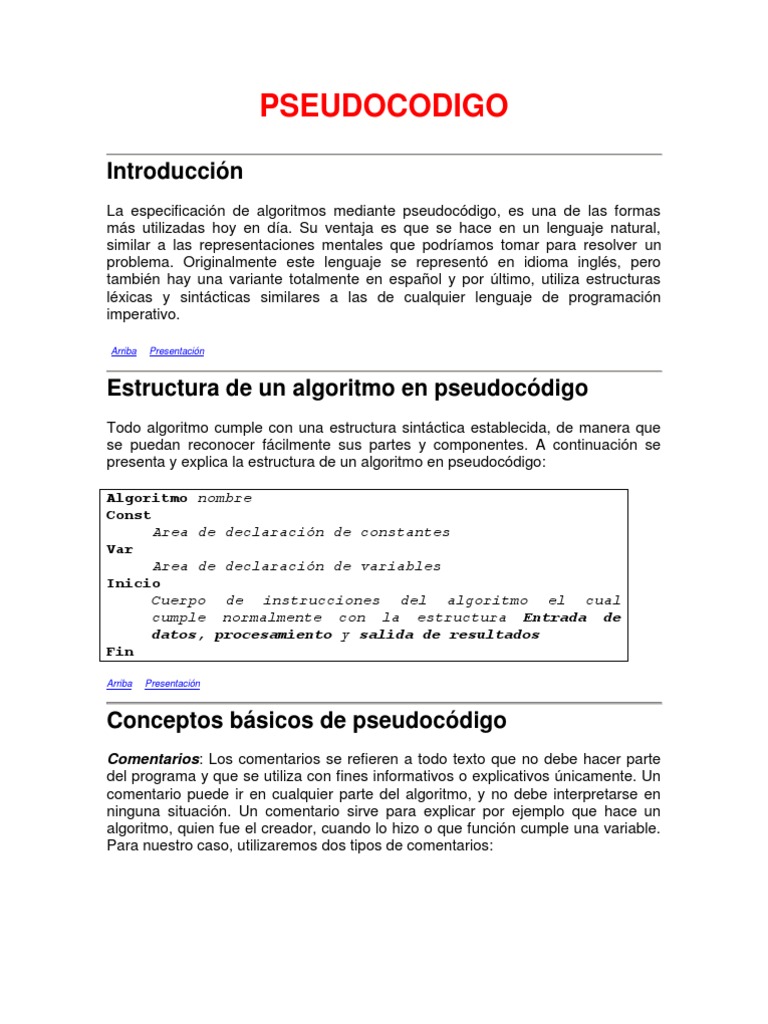 PSEUDOCODIGO | PDF | Algoritmos | División (Matemáticas)