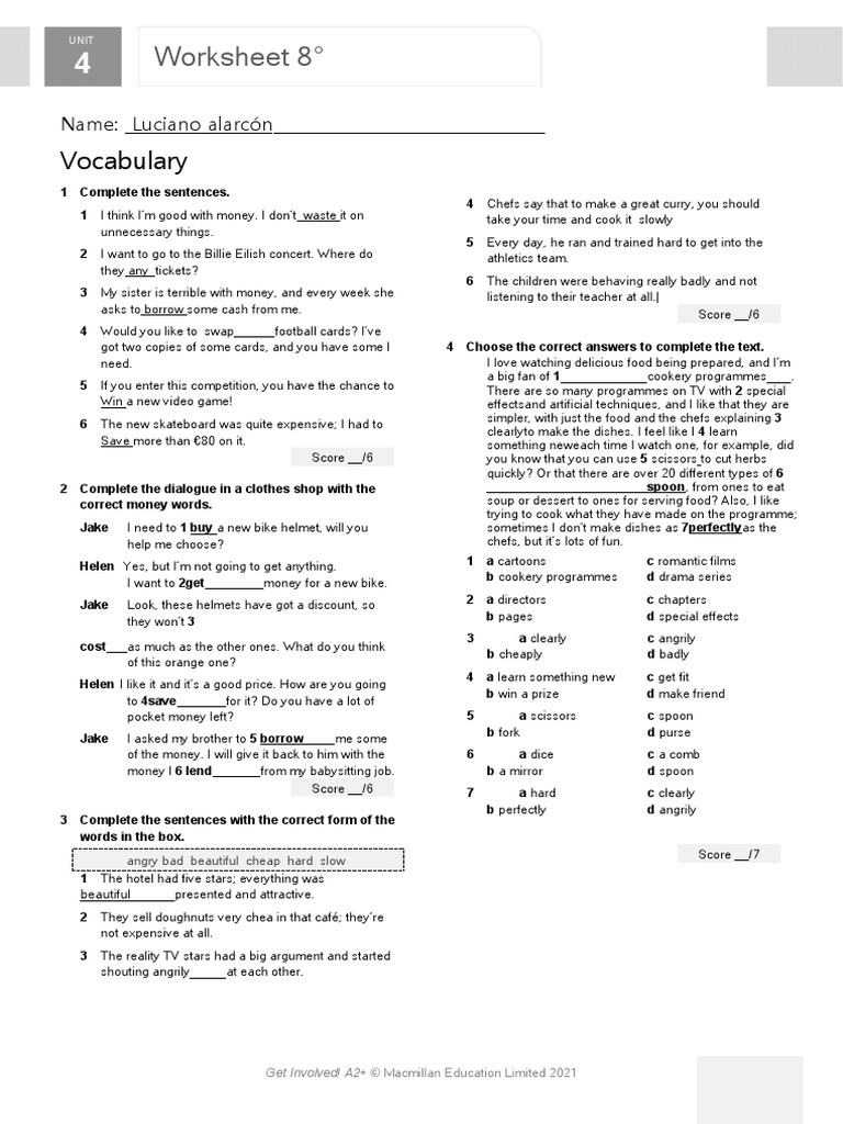 Luciano Alarcon - Worksheet 8 | PDF