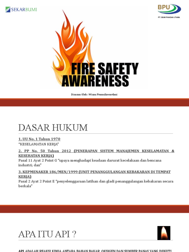 Training Tentang K3 Dasar Dasar Damkar | PDF