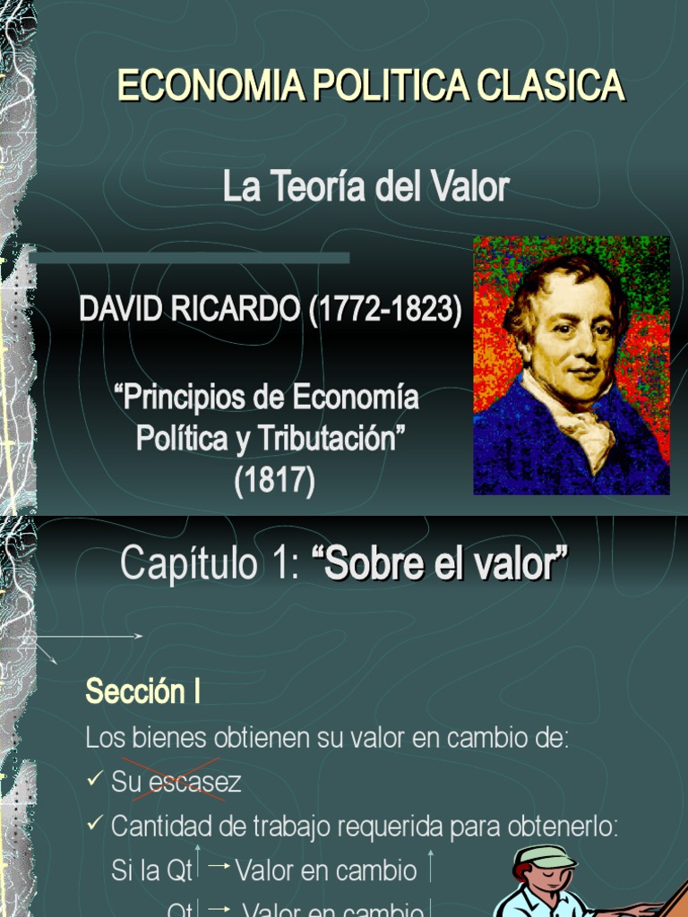 Teoria Del Valor David Ricardo | PDF | Salario | Capital (economía)