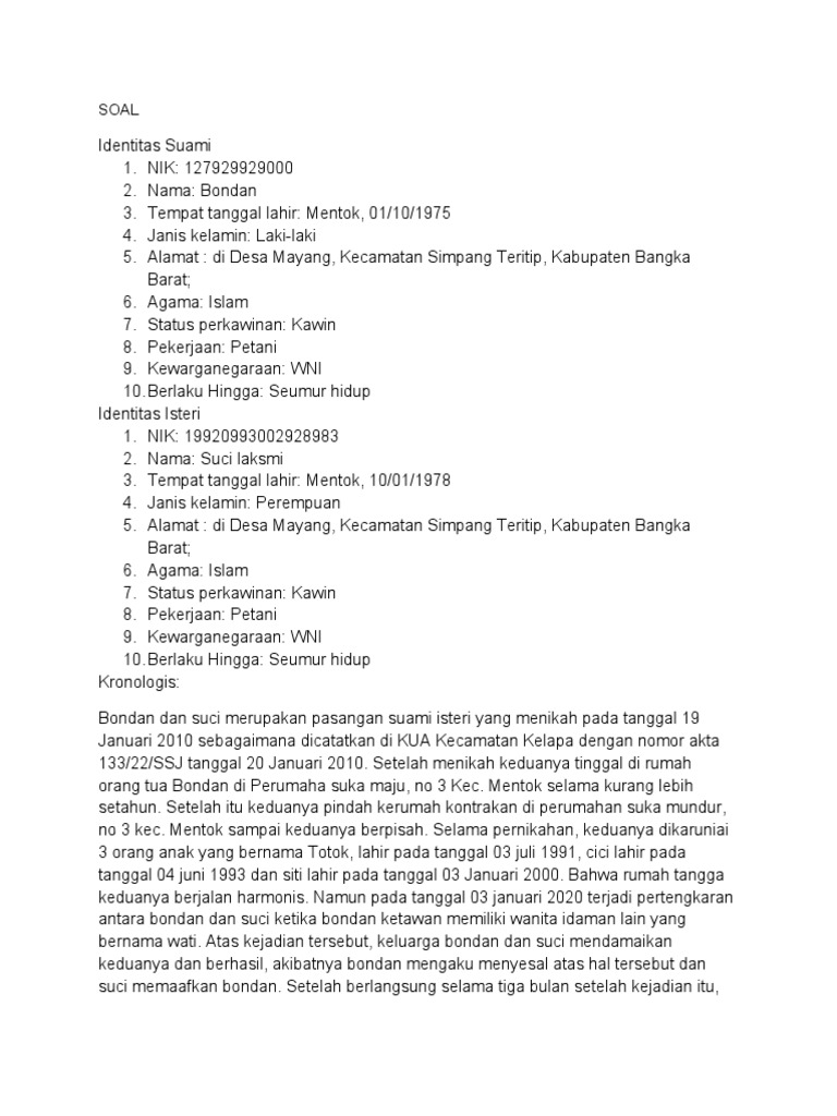 Contoh Gugatan | PDF