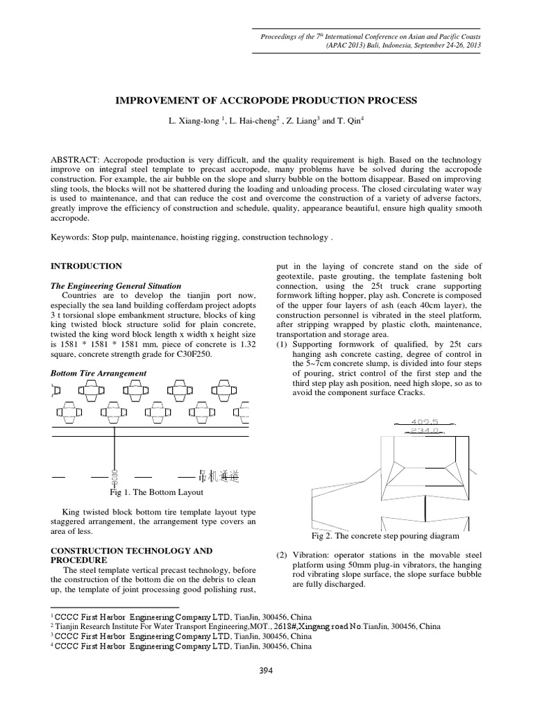 Improvement of Accropode Production Process | PDF | Concrete | Precast ...