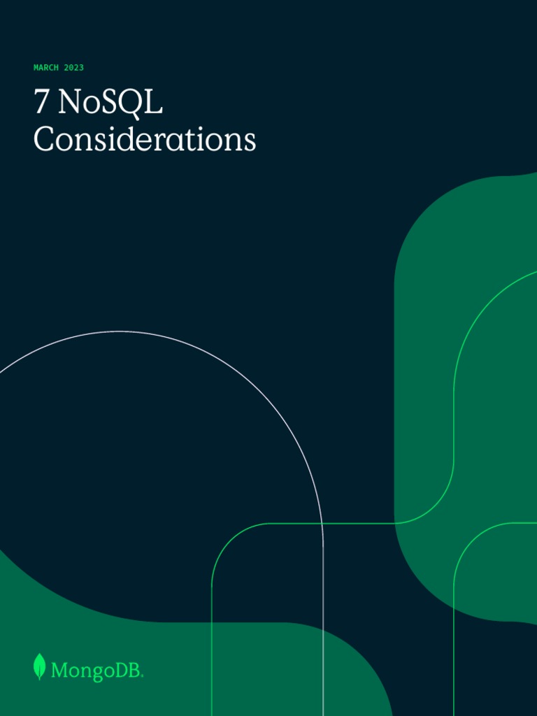 MongoDB Top 7 NoSQL Considerations | PDF | Databases | No Sql