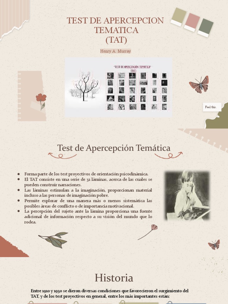 Test de Apercepción Temática (TAT) | PDF | Validez (Estadísticas ...
