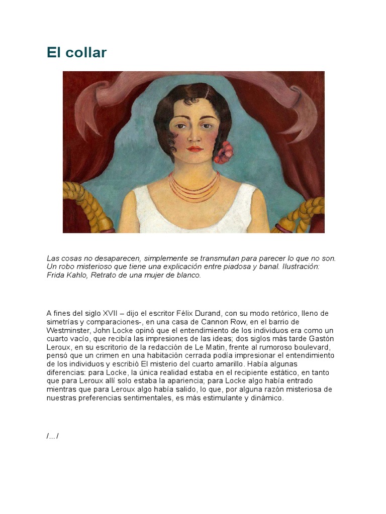 El misterio del collar perdido | PDF | Historia | Novela negra ...