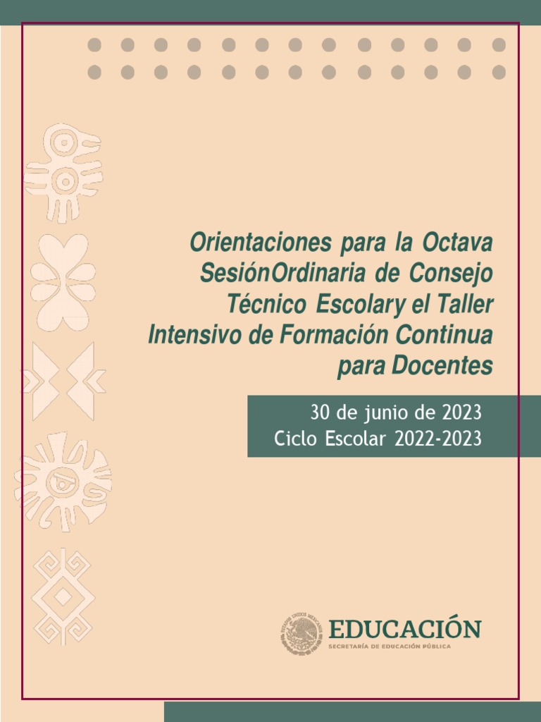 Orientaciones Octava Sesion Ordinaria de CTE (Contestado) | PDF ...
