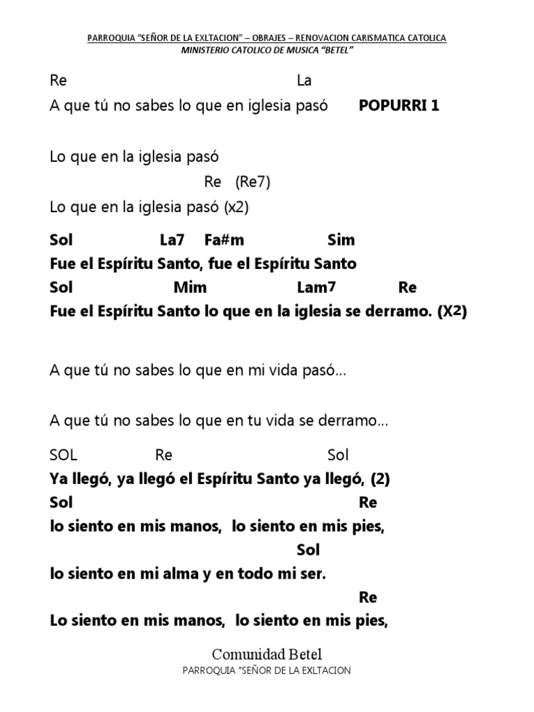 Popurri 1 Carismático | PDF | Cristo (título)