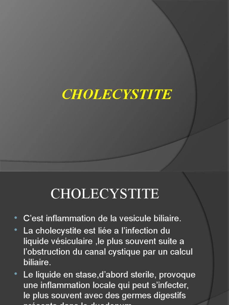 Comprendre la cholécystite et ses traitements | PDF | Foie | Vésicule biliaire