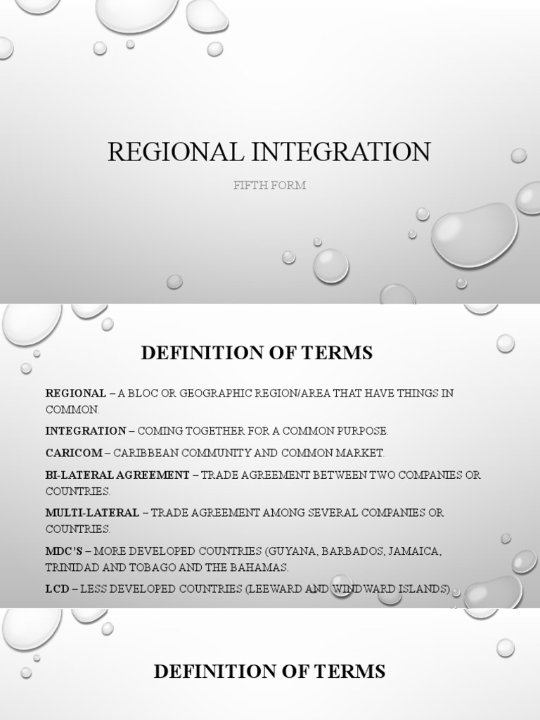 Regional Integration Powerpoint | PDF | Economies | Trade