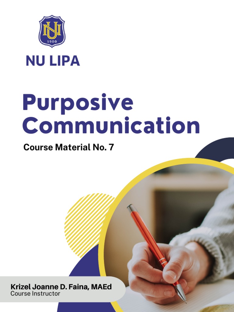 CM7 - Purposive Communication | PDF | Essays | Citation