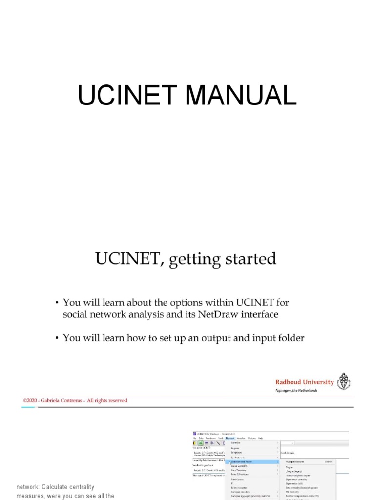 Ucinet Manual | PDF