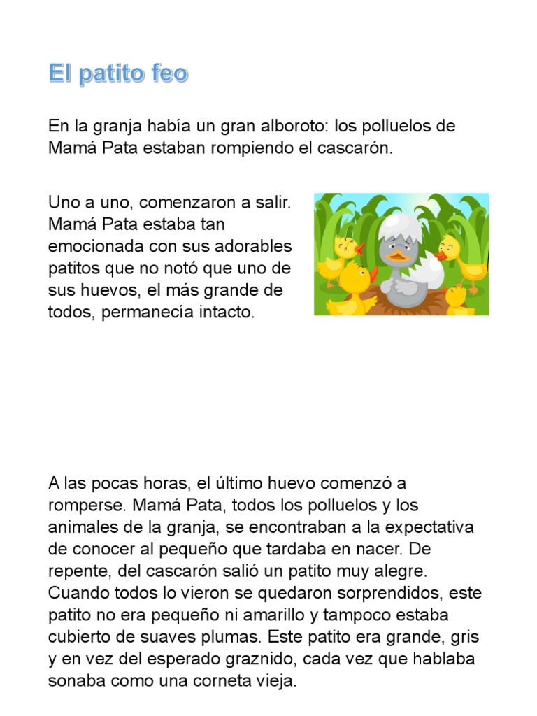 El Patito Feo: Un Cisne en Descubrimiento | PDF | Poesía