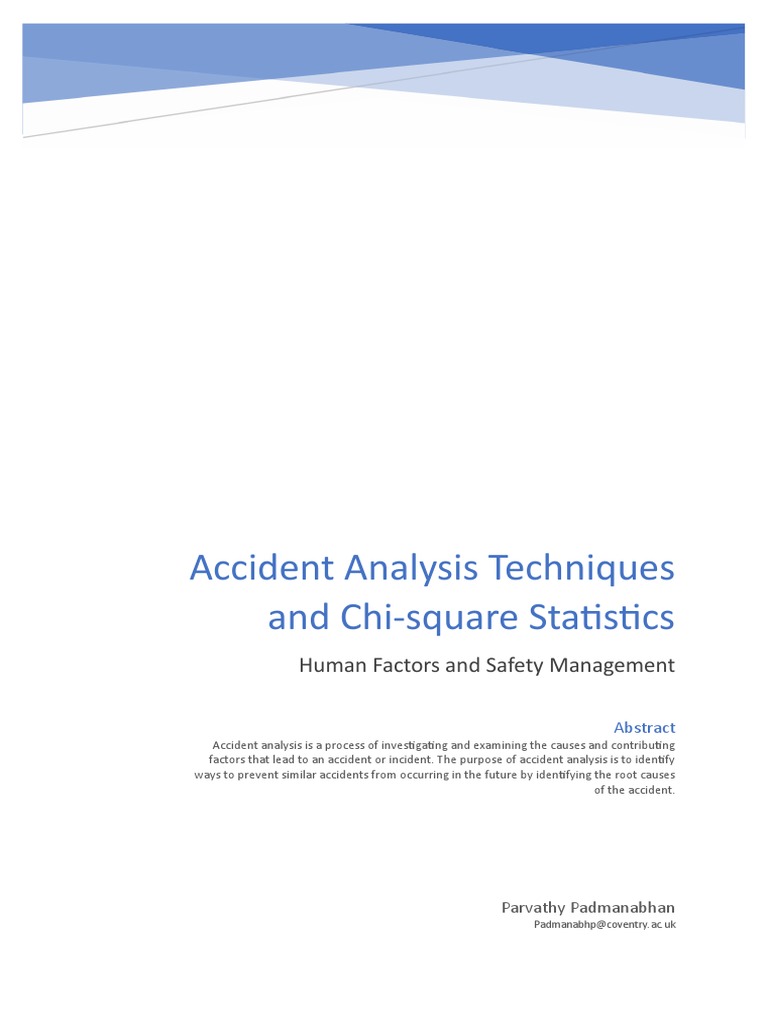 Accident and Chi-Square Statistics | PDF | Traffic Collision | Chi ...