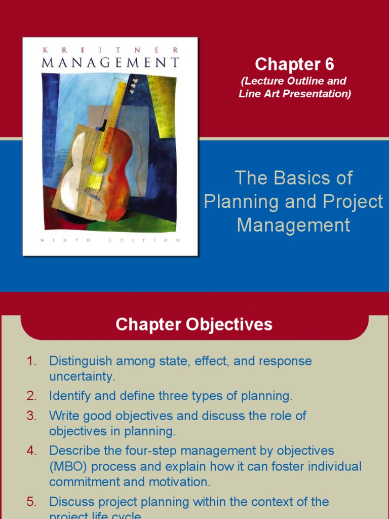 The Basics of Planning and Project Management: (Lecture Outline and ...
