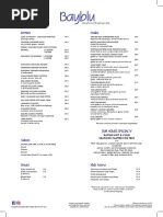 Billy G Menu 2025 | PDF