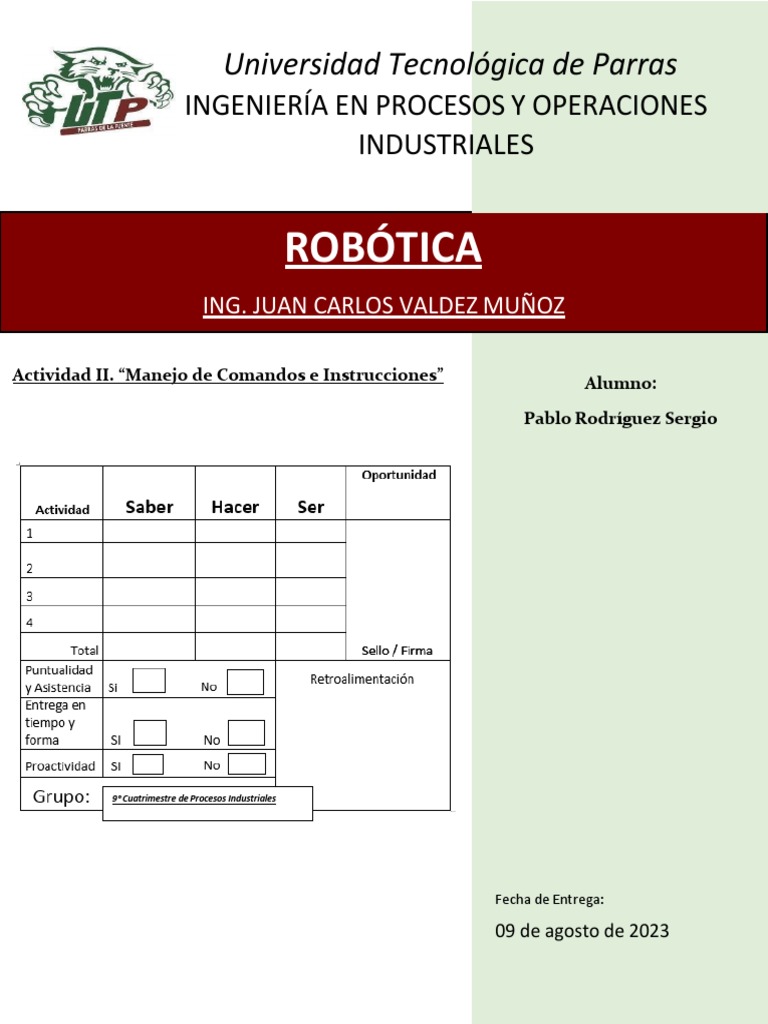Actividad II. Manejo de Comandos e Instrucciones | PDF