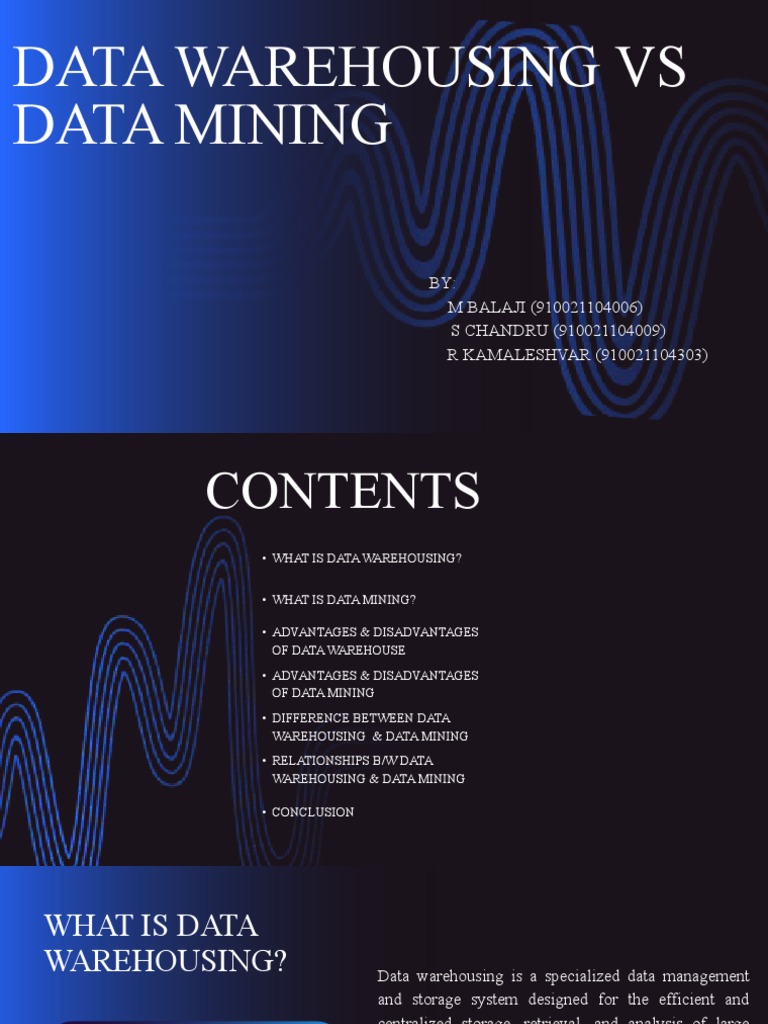 Data Warehousing vs Data Mining | PDF | Data Warehouse | Data Mining