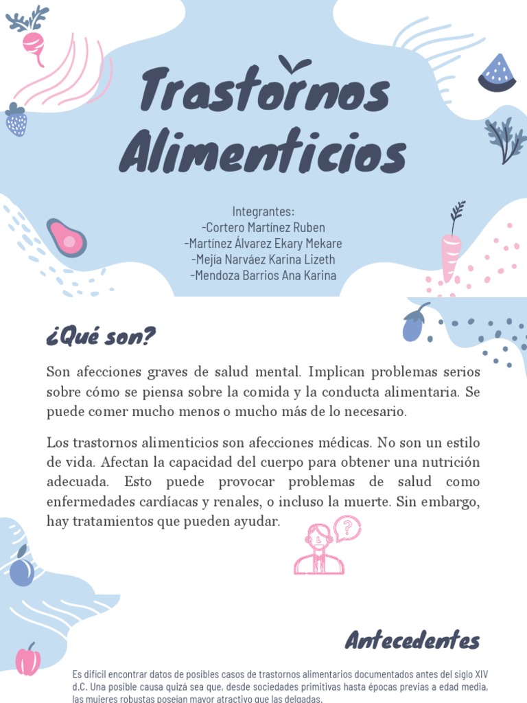 Trastornos Alimenticios - Presentación | PDF | Desorden alimenticio | Bulimia nerviosa