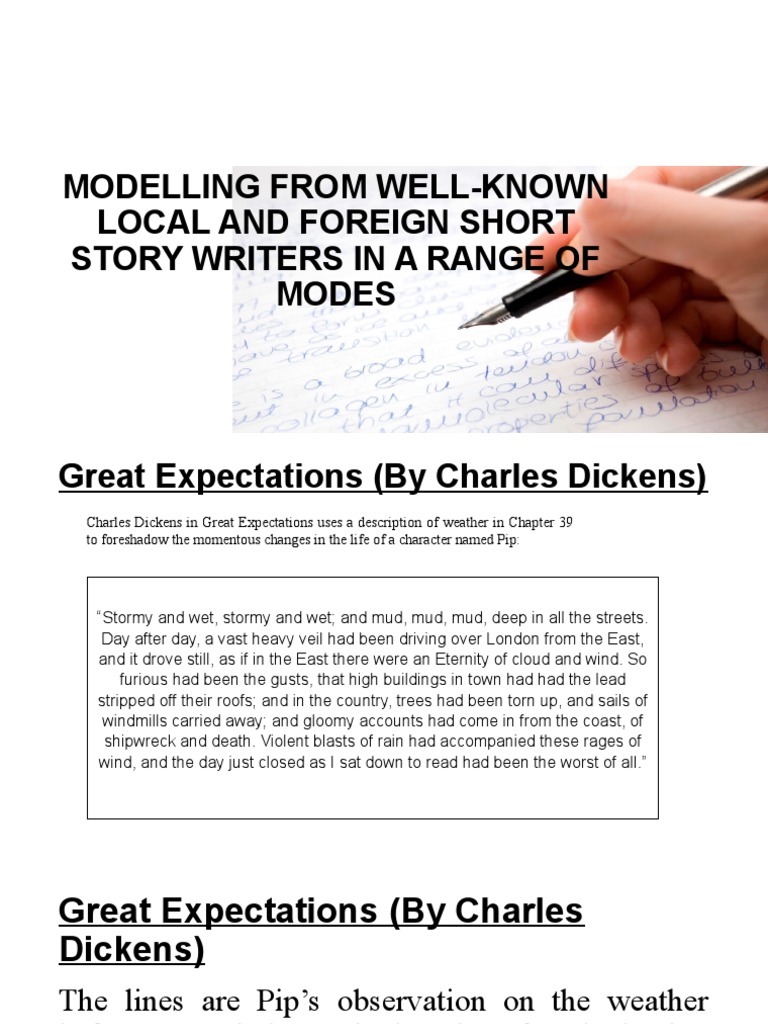 Week 12. Modelling From Well Known Local and Foreign Short Story | PDF ...