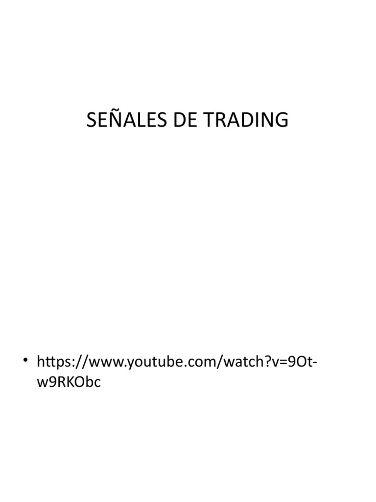 Señales de Trading | PDF | Comerciante (Finanzas) | Mercado de divisas