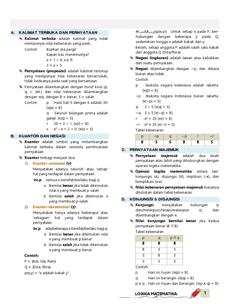 Logika Matematika dan Statistika Dasar | PDF | Metode & Bahan Ajar