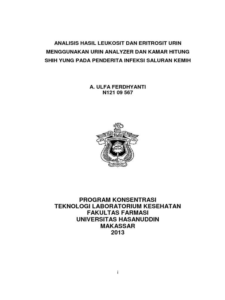 Analisis Leukosit dan Eritrosit Urin ISK | PDF | Kesehatan Holistik
