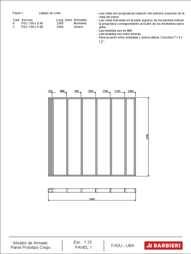 Modelo FADU Plano 1 | PDF