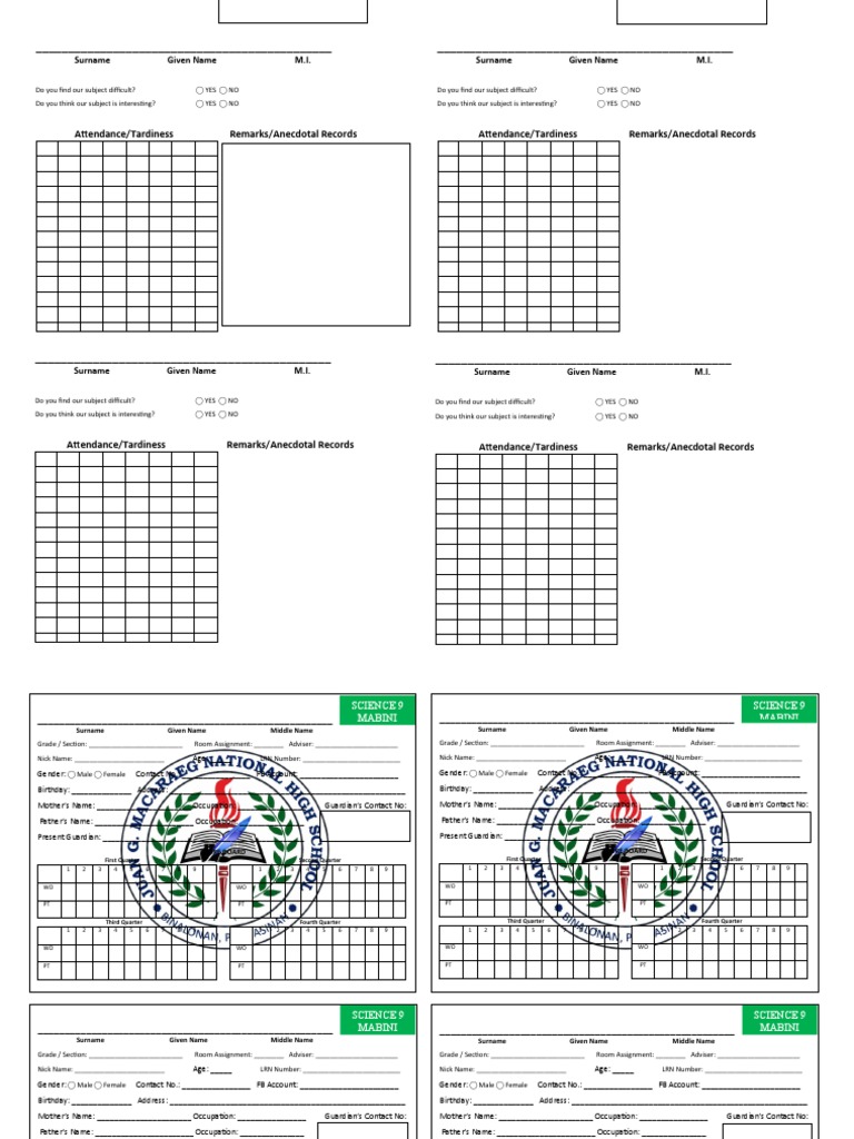 Class Card 2023 | PDF
