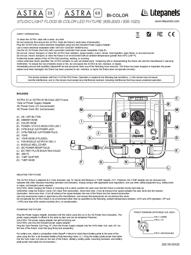 Astra 6x 3x Bi Color User Manual | PDF | Ac Power Plugs And Sockets | Mains Electricity