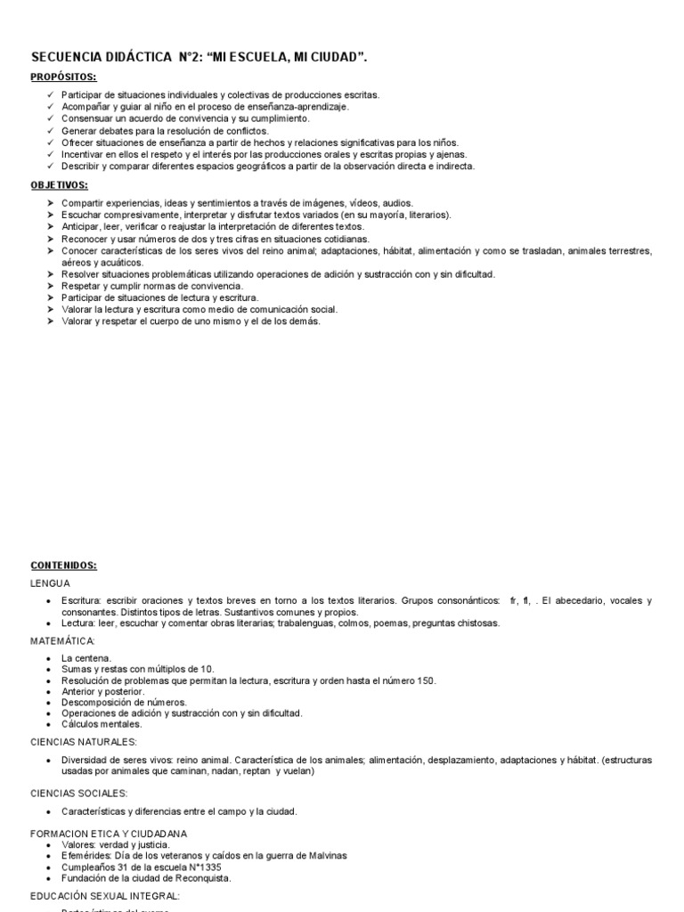 Secuencia #2 de Segundo 2023 Terminada | PDF | Escritura