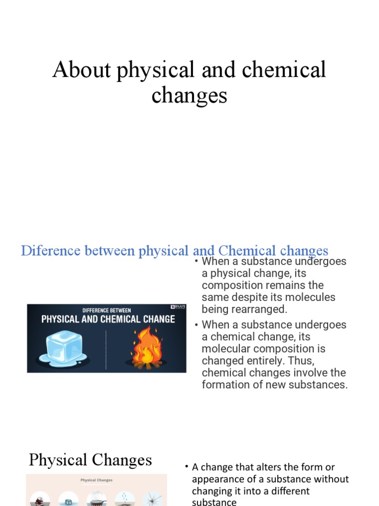 About Physical and Chemical Changes | PDF