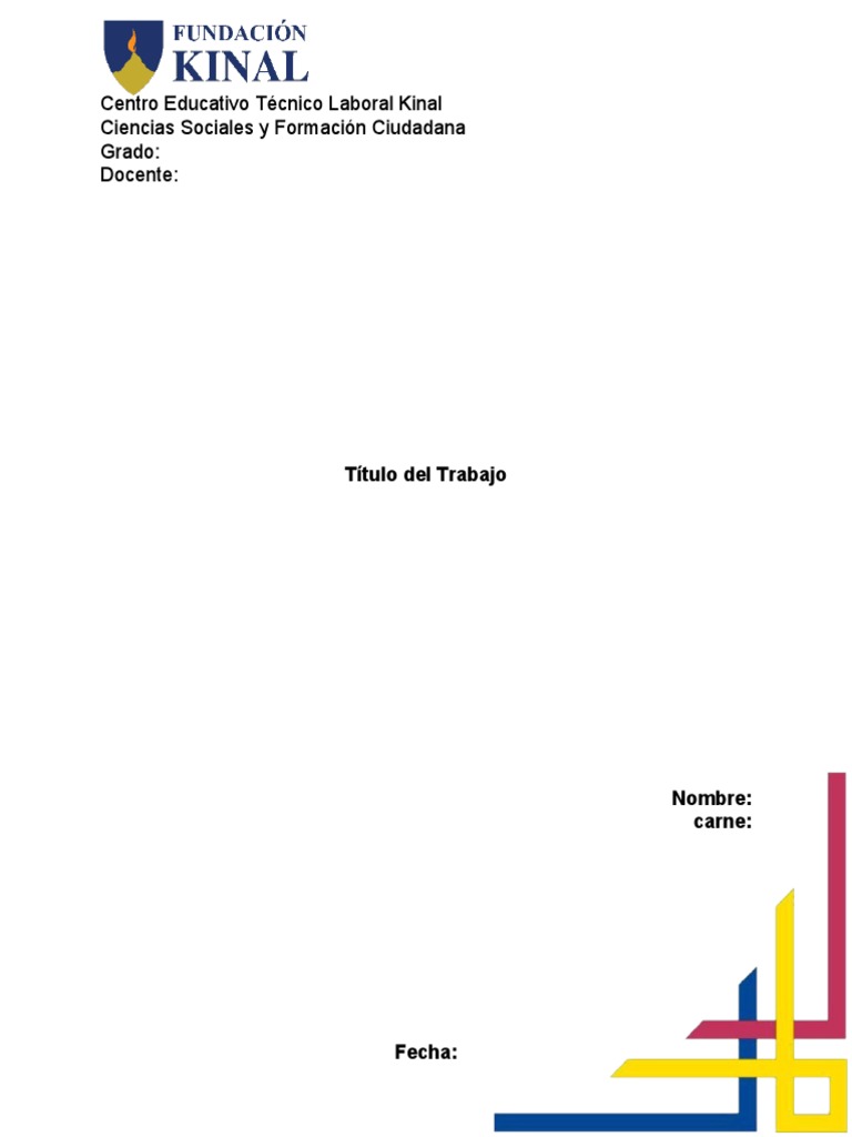 Caratula Oficial para Alumnos Kinal | PDF