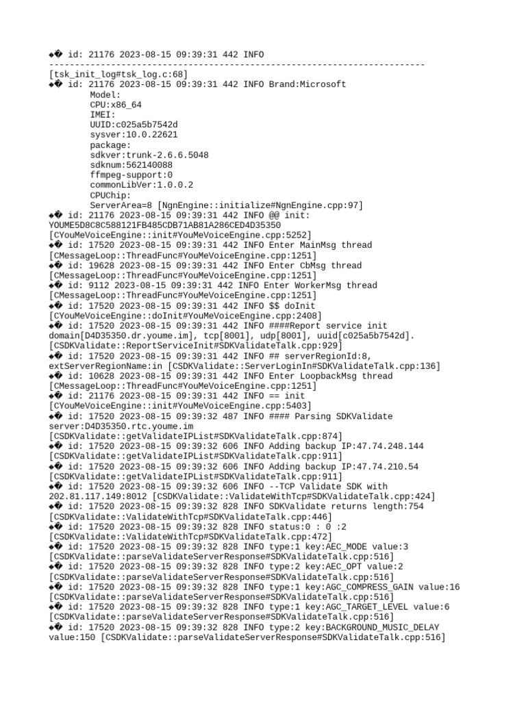 Ymrtc Log | PDF | Computer Networking | Internet