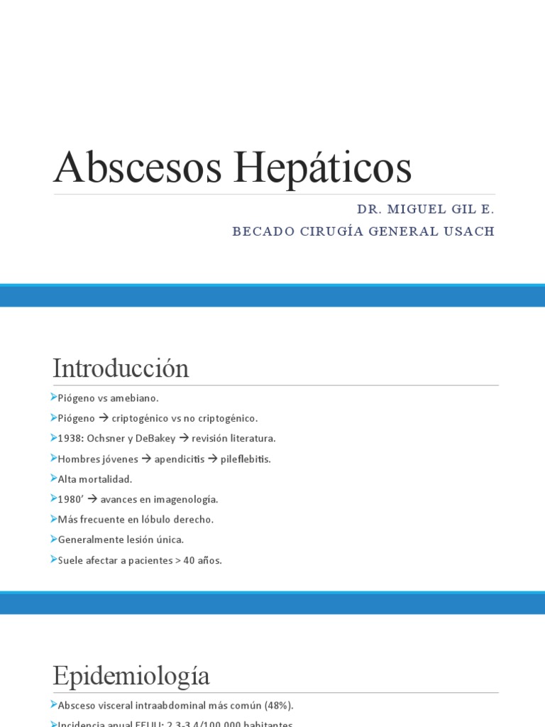 Abscesos Hepáticos: Diagnóstico y Tratamiento | PDF | Gastroenterología ...