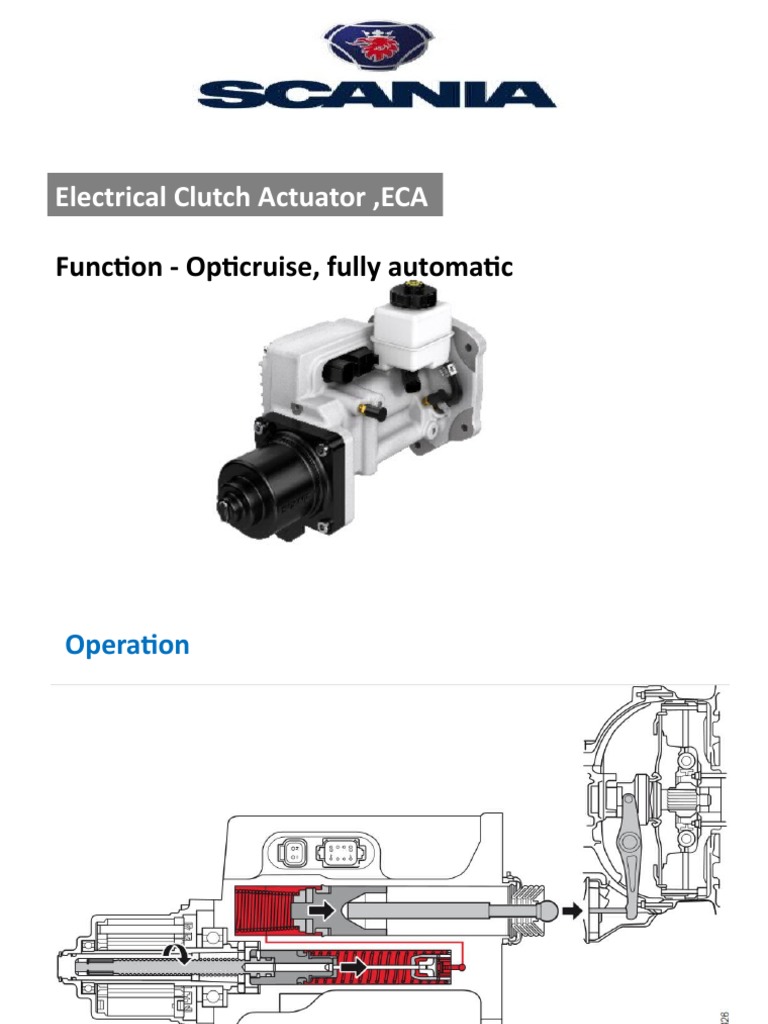 Electrical Clutch Actuator, ECA: Function - Opticruise, Fully Automatic ...