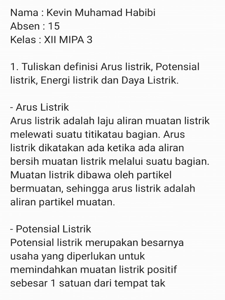 Fisika Kevin M Habibi | PDF