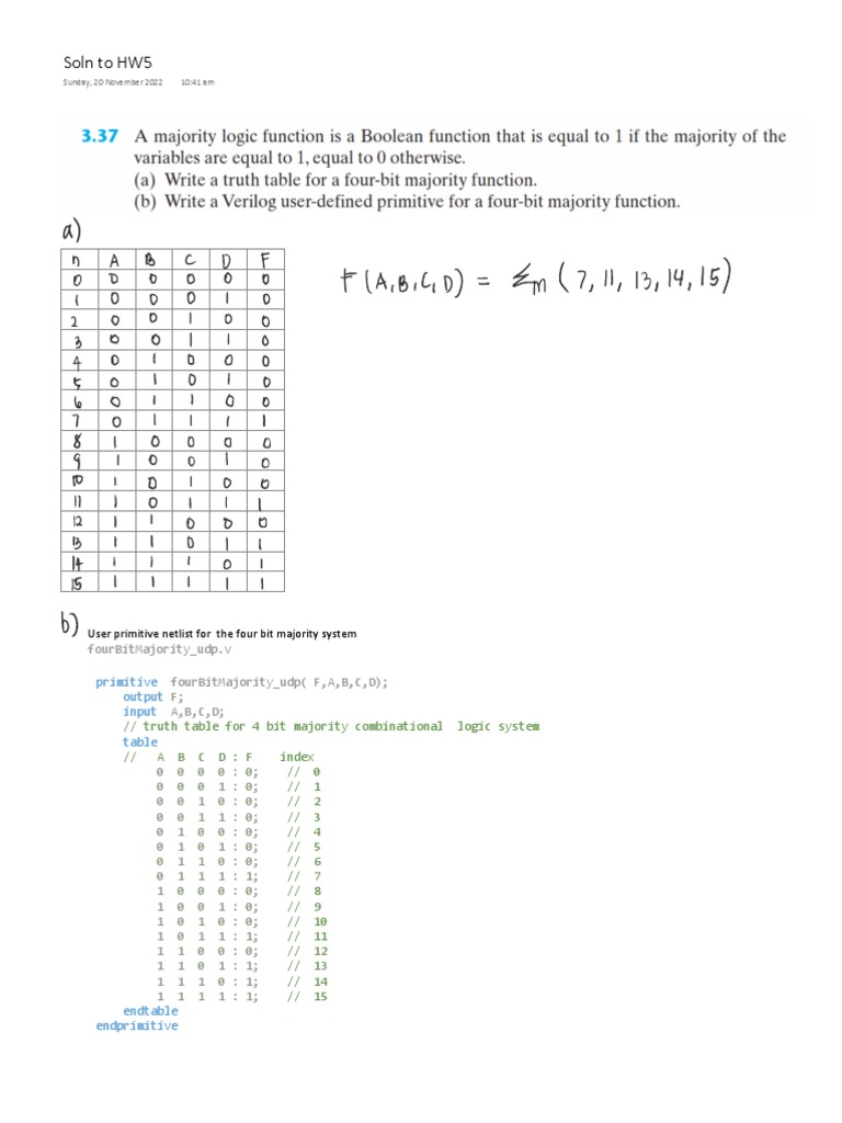 Soln To hw5 | PDF | Computer Programming | Computer Engineering