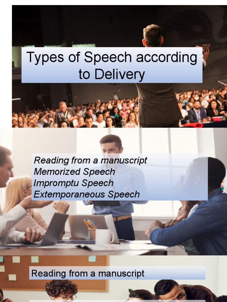 Types of Speech Delivery Methods | PDF | Cognition | Cognitive Science